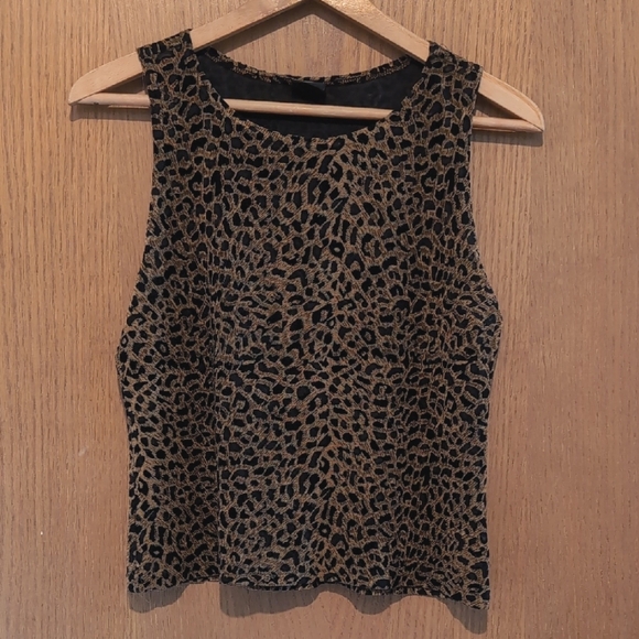 Vintage | Tops | Vintage Leopard Print Sleeveless Crop Top | Poshmark